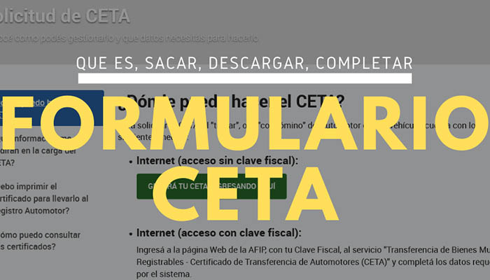 FORMULARIO CETA | Cómo sacar, descargar y completar